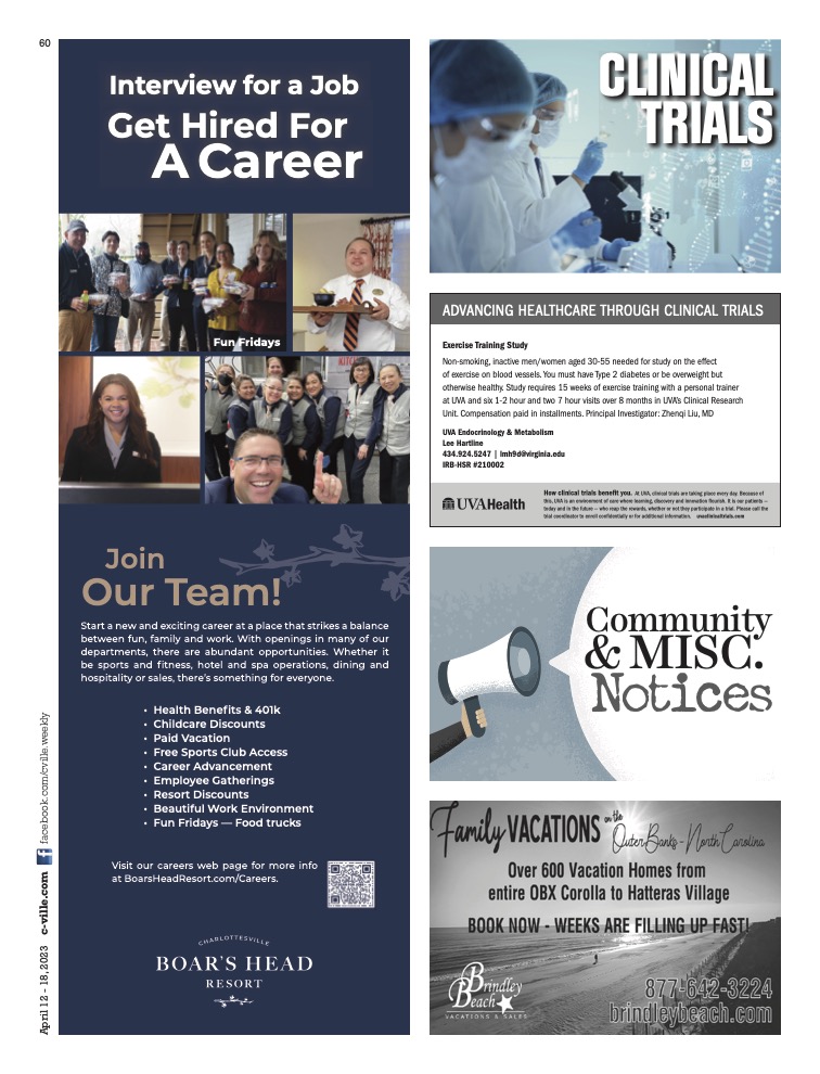 C-VILLE Weekly | Classifieds